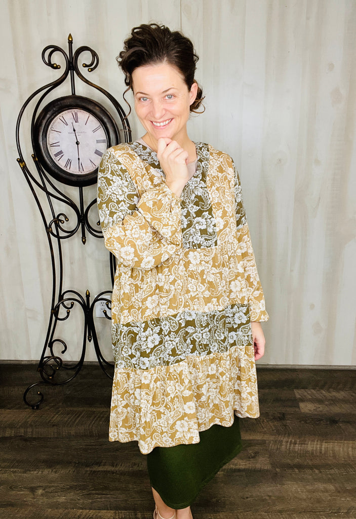 Tan & Olive Boho Tunic – The King's Daughter Boutique