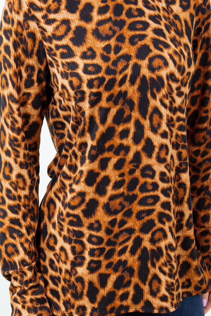Leopard Mock Neck Top – The King's Daughter Boutique