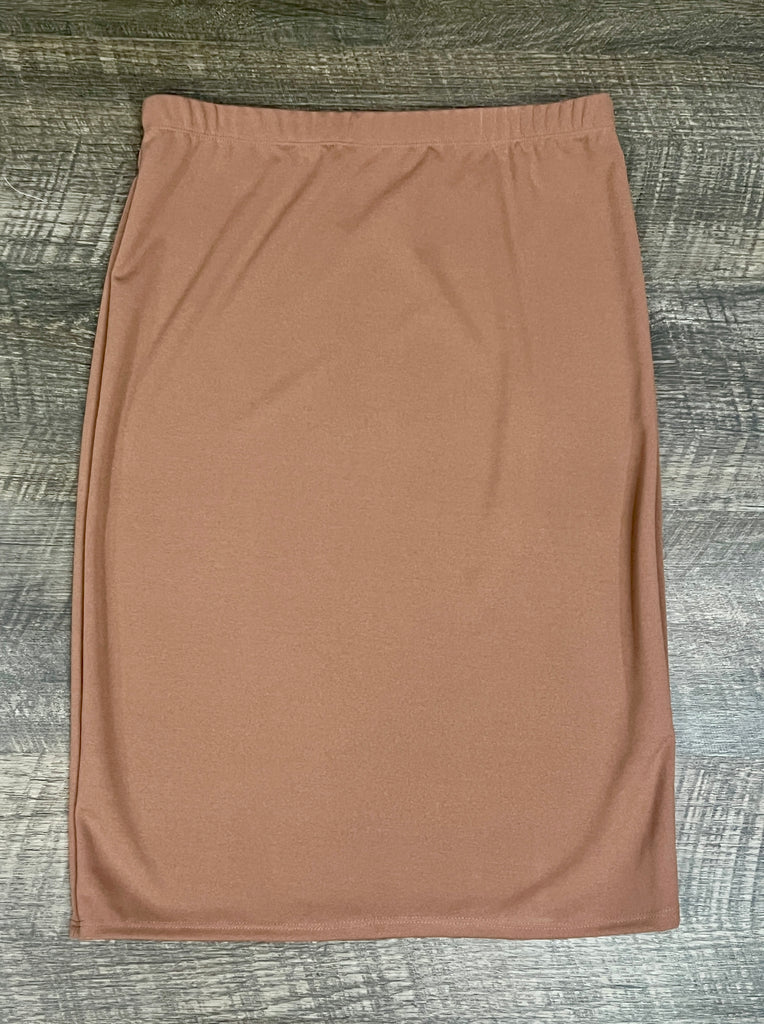 Laura Espresso Brown Pencil Skirt-Textured (Regular & Plus ) – The King ...